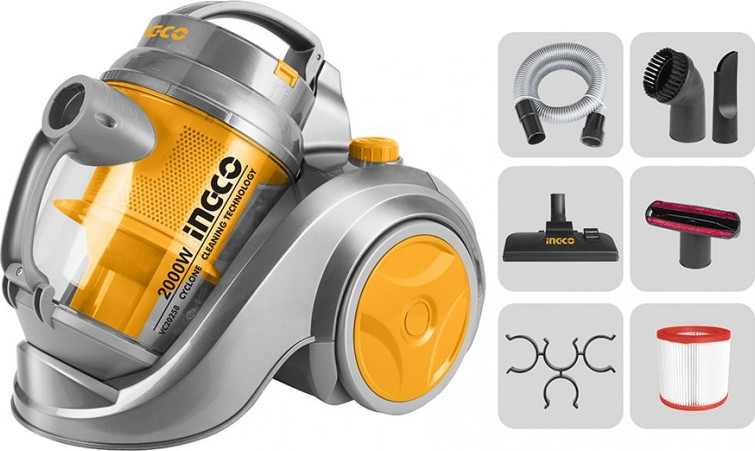 INGCO ΗΛΕΚΤΡΙΚΗ ΣΚΟΥΠΑ CYCLONE 2000W - Βομβόνης Νίκος