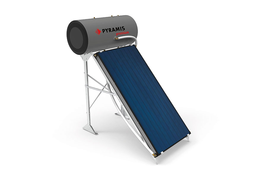 PYRAMIS ΗΛΙΑΚΟΣ ΘΕΡΜΟΣΙΦΩΝΑΣ PREMIUM 160LT ΕΠΙΛΕΚΤΙΚΟΥ ΣΥΛΛΕΚΤΗ 1x2m² ...
